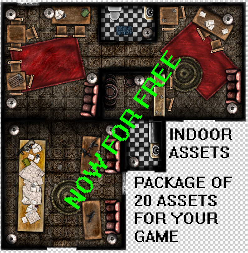 ArtStation - 2D Indoor assets * Top-down perspective * 20 objects NOW ...