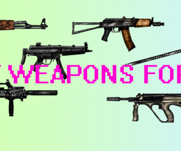 ArtStation - 2D pack of weapons *Variety of perspectives FOR FREE ...