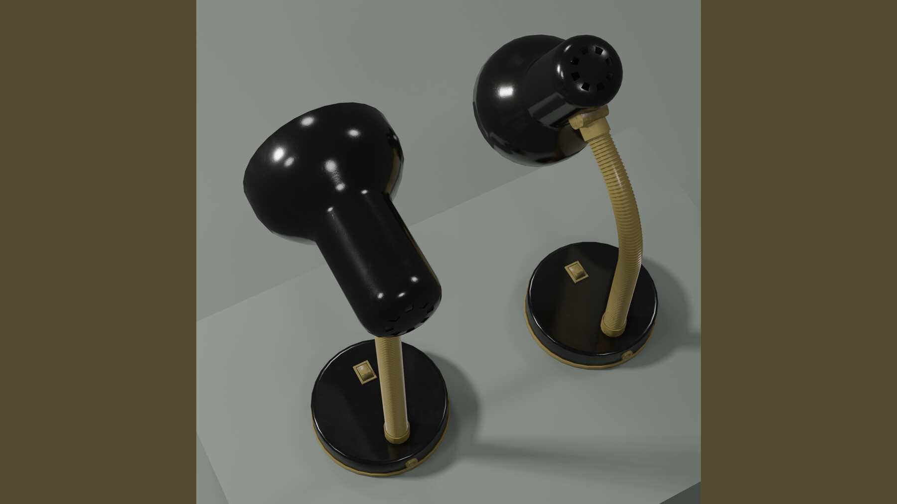 ArtStation - Desk Lamp with Bulb and three custom 2-sided shaders for ...