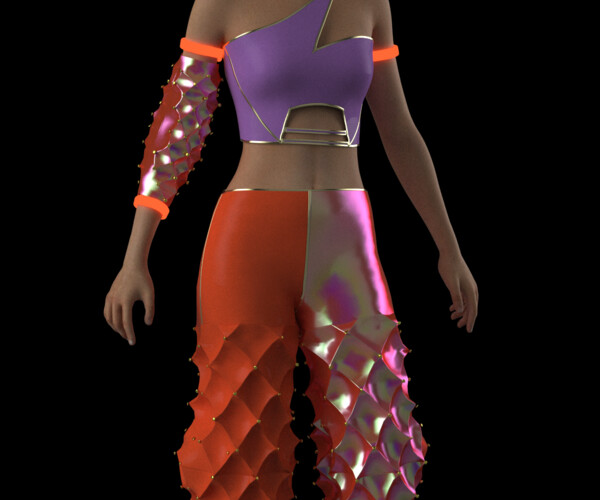 ArtStation - Female Outfit 3D model | Game Assets