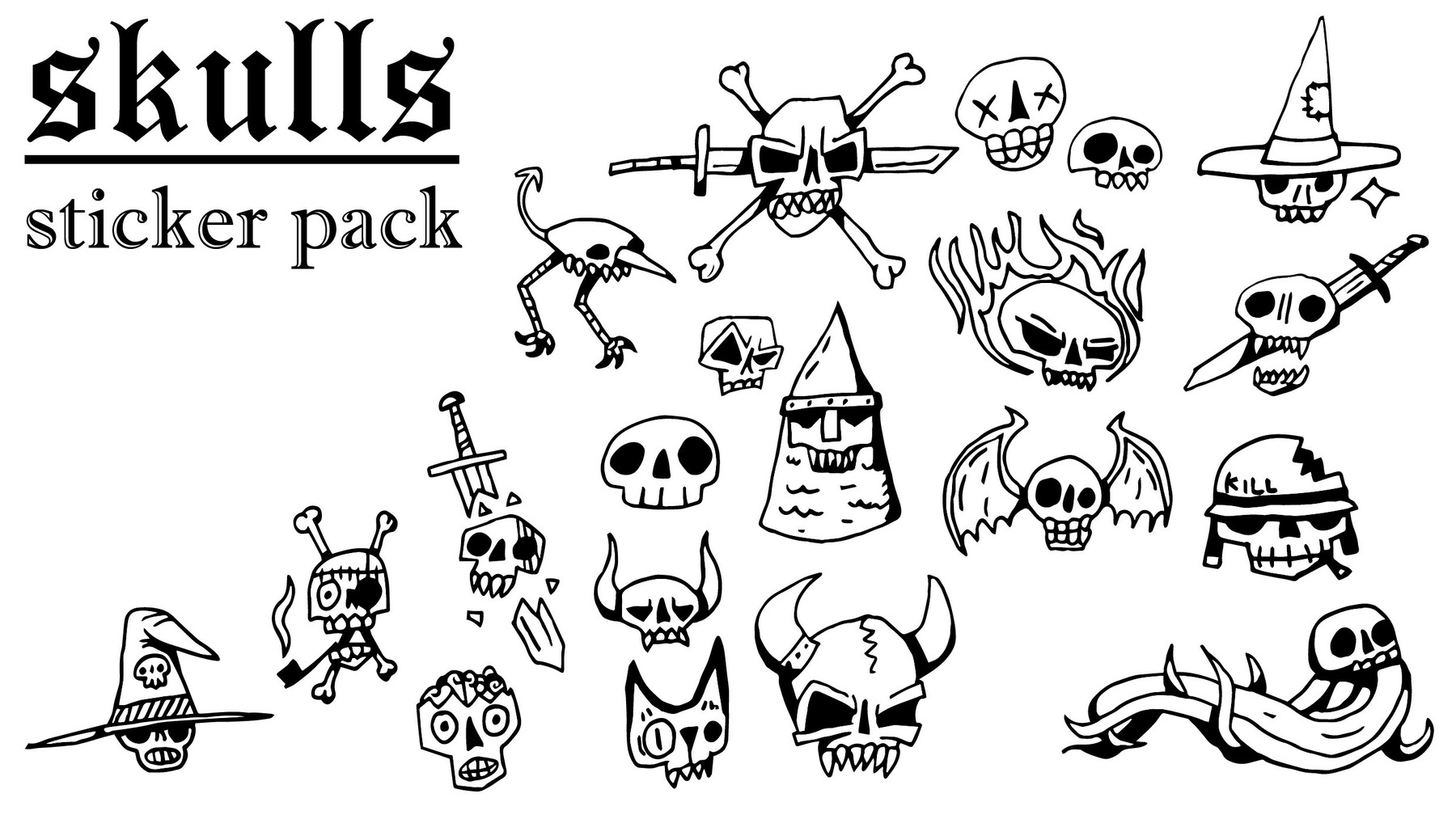 ArtStation - sticker pack "skulls" | Artworks