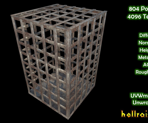 ArtStation - Old Cage - PBR - Textured | Game Assets