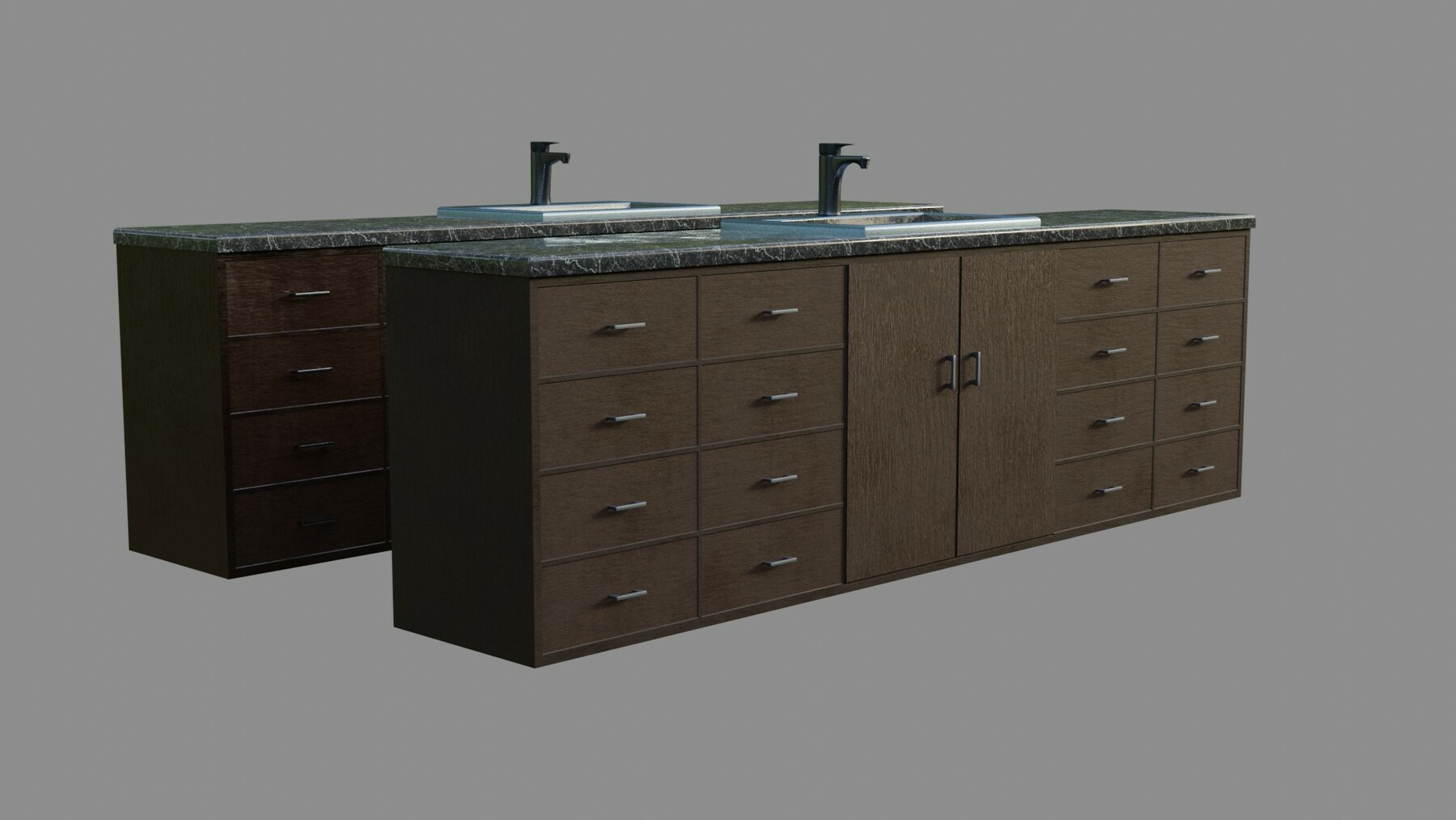 ArtStation - Sink with Cabinet - Low and High poly | Game Assets