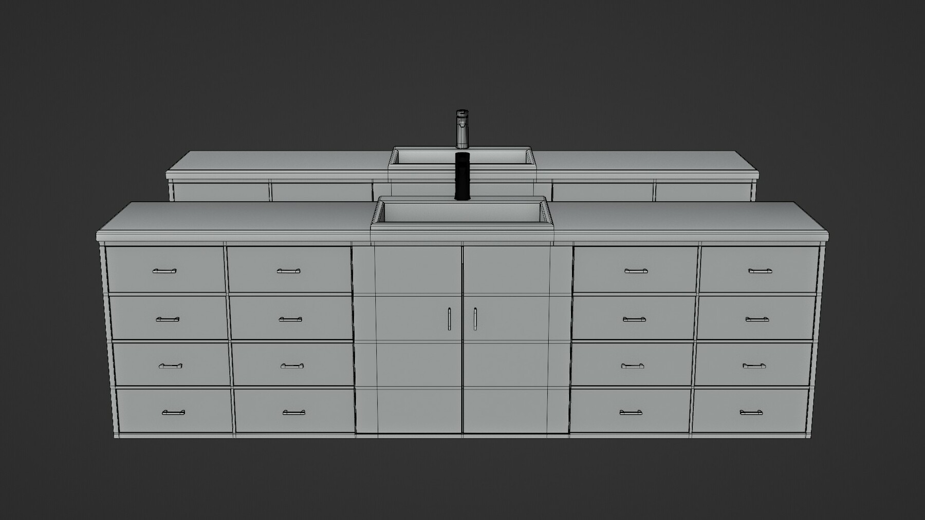 ArtStation - Sink with Cabinet - Low and High poly | Game Assets