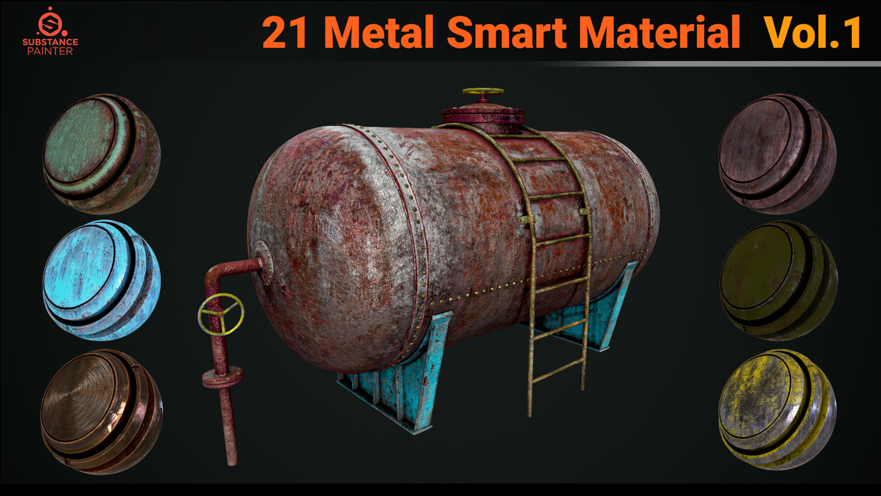 ArtStation - High-Detail Metal Smart Material / substance painter Vol.1 ...