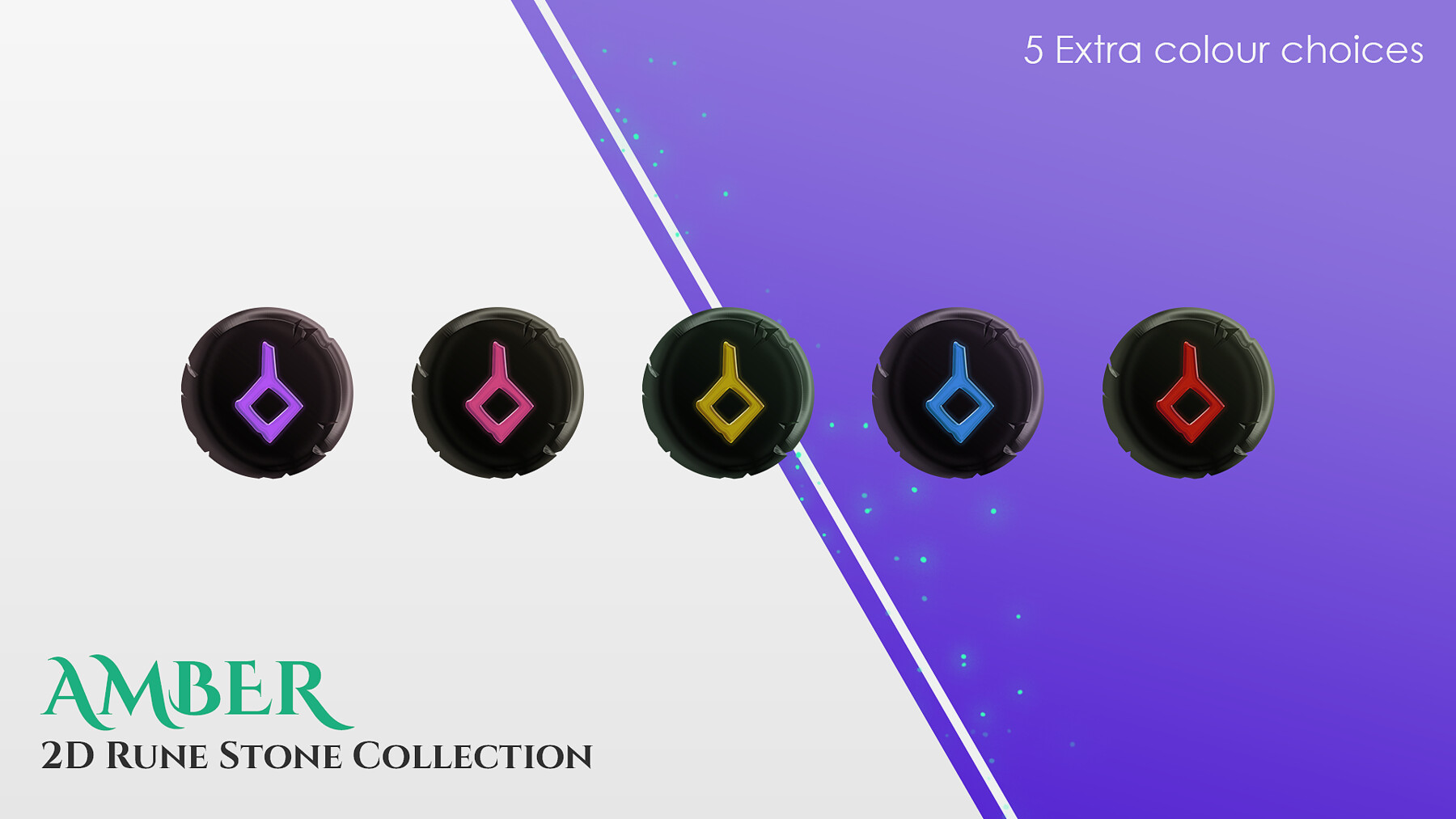 ArtStation - 2d runestone asset collection (Onyx) | Game Assets