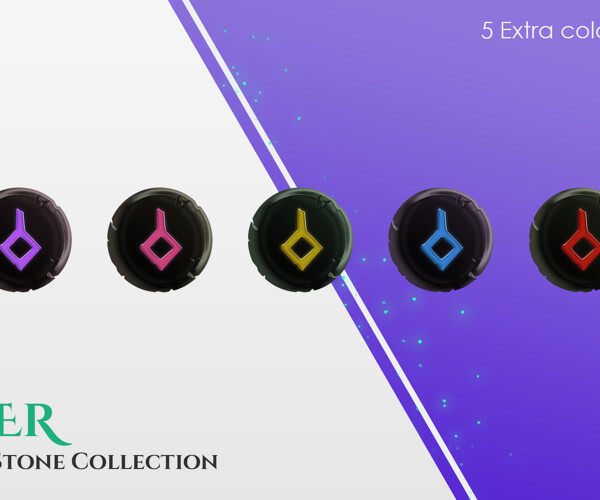 ArtStation - 2d runestone asset collection (Onyx) | Game Assets