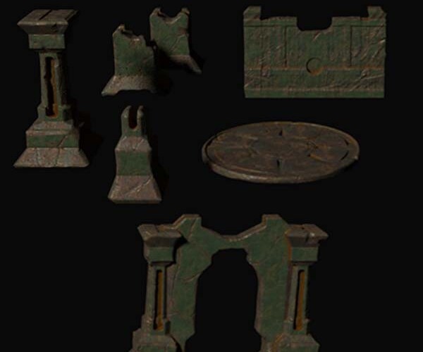 ArtStation - Fantasy Temple Kitbash Mini-kit | Resources