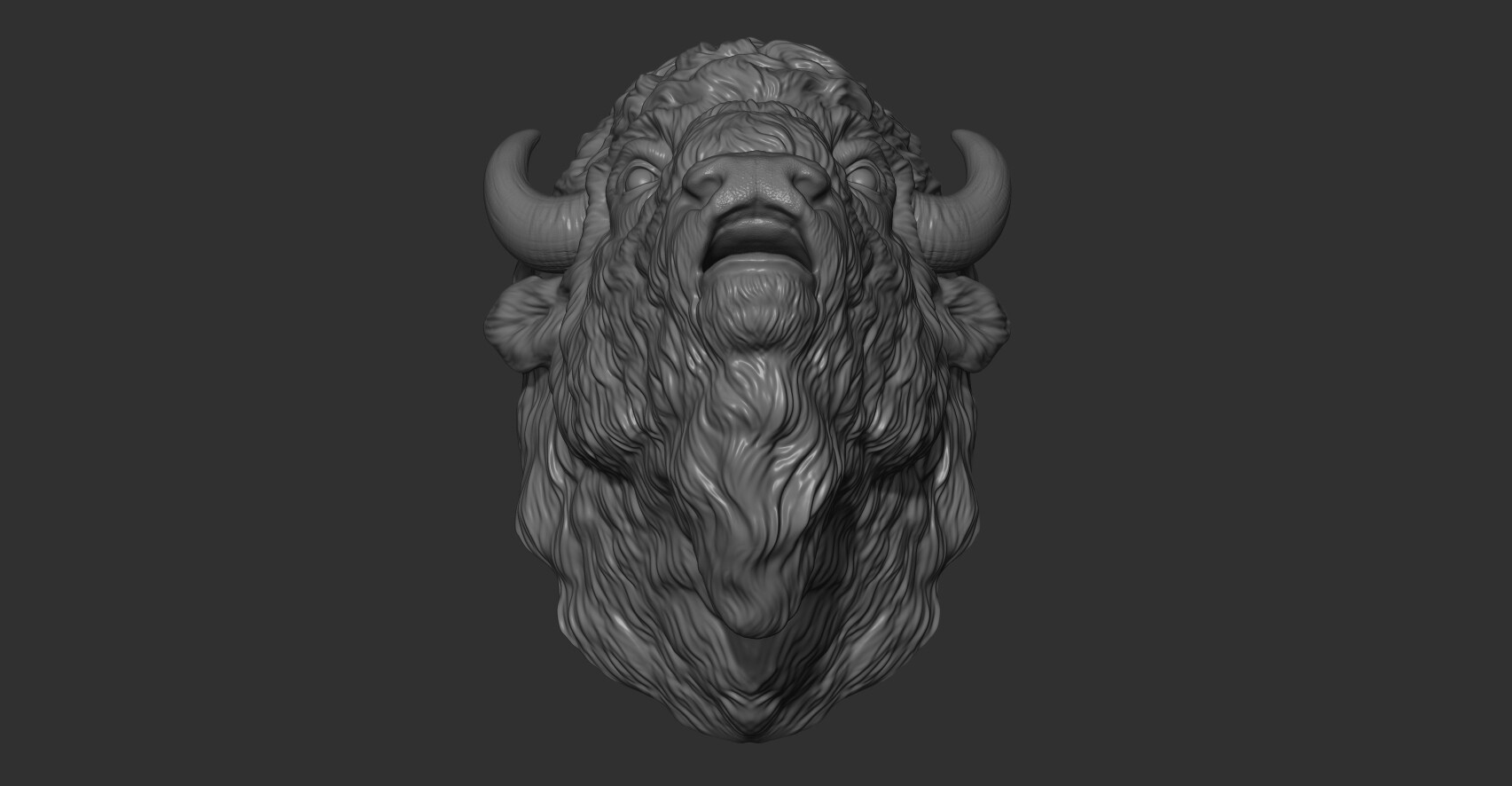 ArtStation - Bison moo head | Resources
