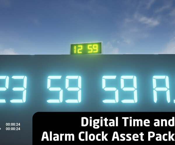 ArtStation - Digital Time and Alarm Clock [Unreal Engine 4/5 Asset Pack ...