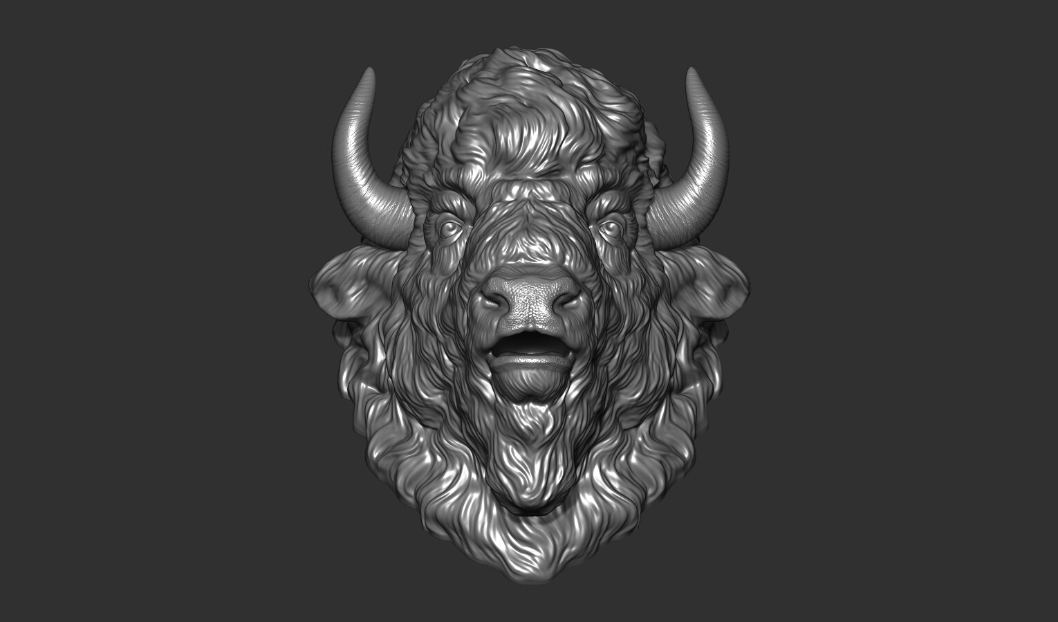 ArtStation - Bison angry head | Resources