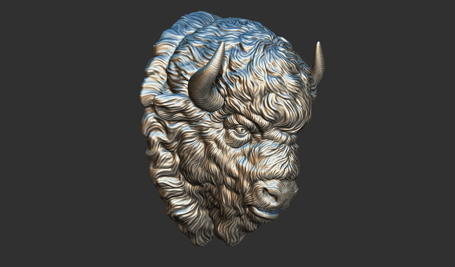 ArtStation - Bison angry head | Resources