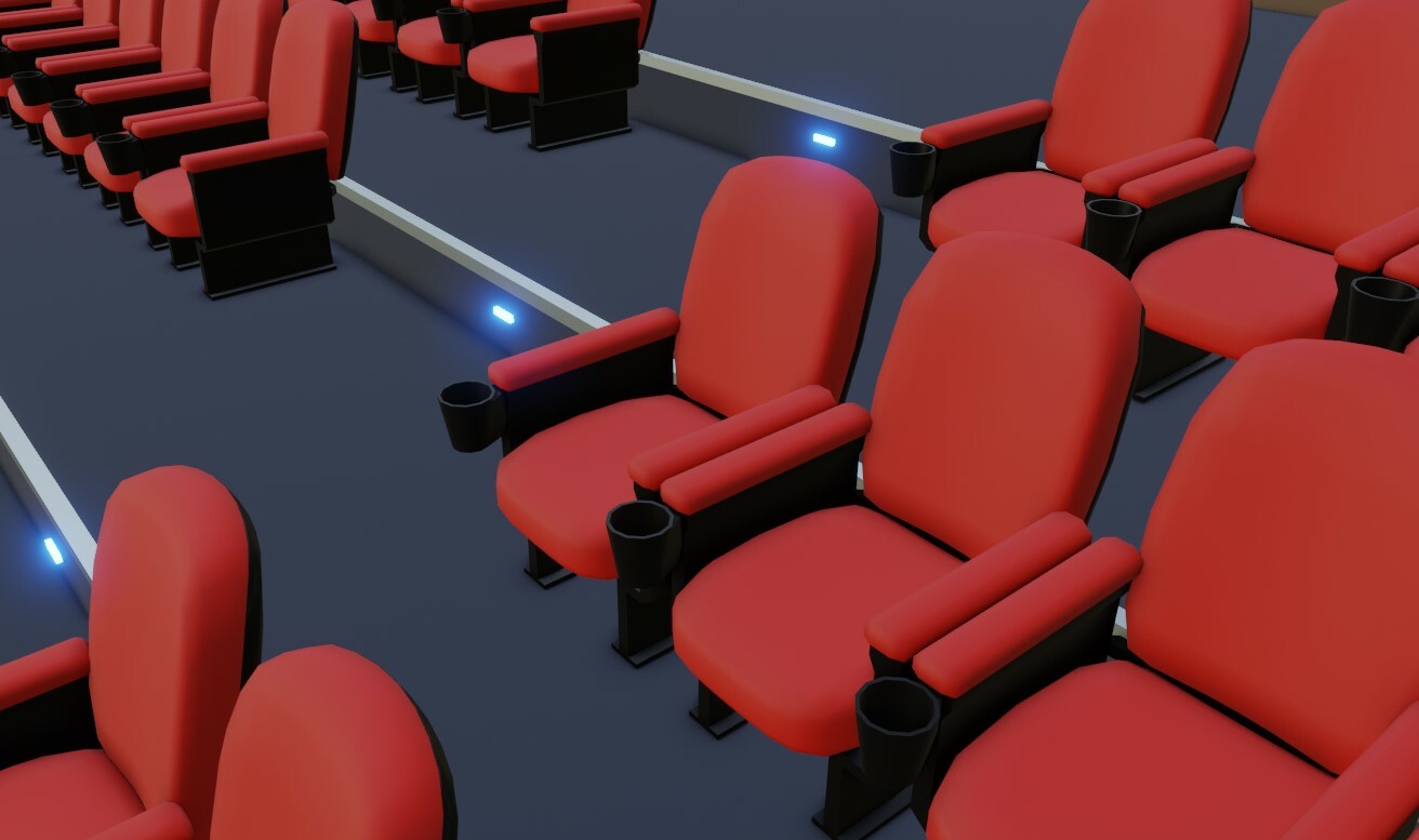 ArtStation - Movie Theater - Cinema 3D model | Game Assets