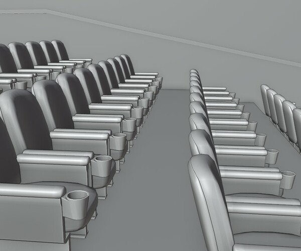 ArtStation - Movie Theater - Cinema 3D model | Game Assets