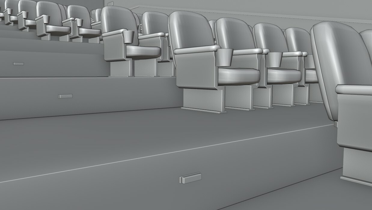 ArtStation - Movie Theater - Cinema 3D model | Game Assets
