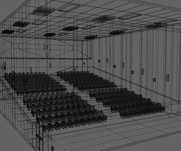 ArtStation - Movie Theater - Cinema 3D model | Game Assets