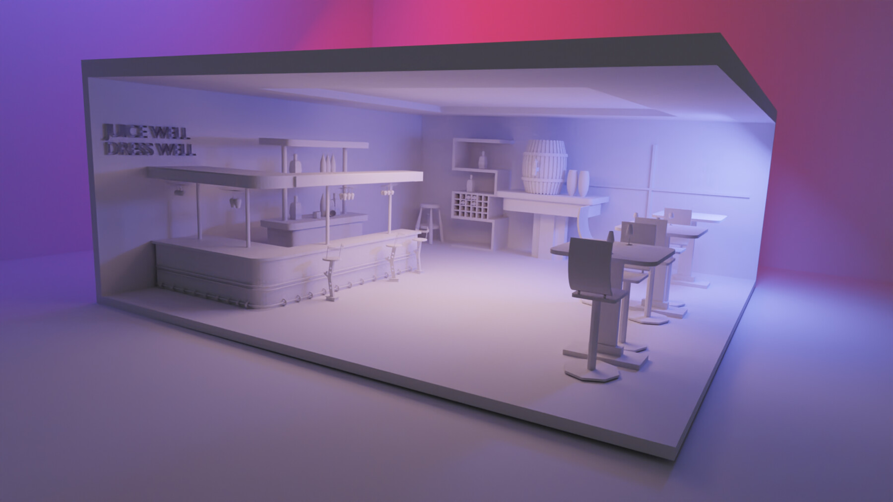 ArtStation - 3D ISOMETRIC BAR | Game Assets