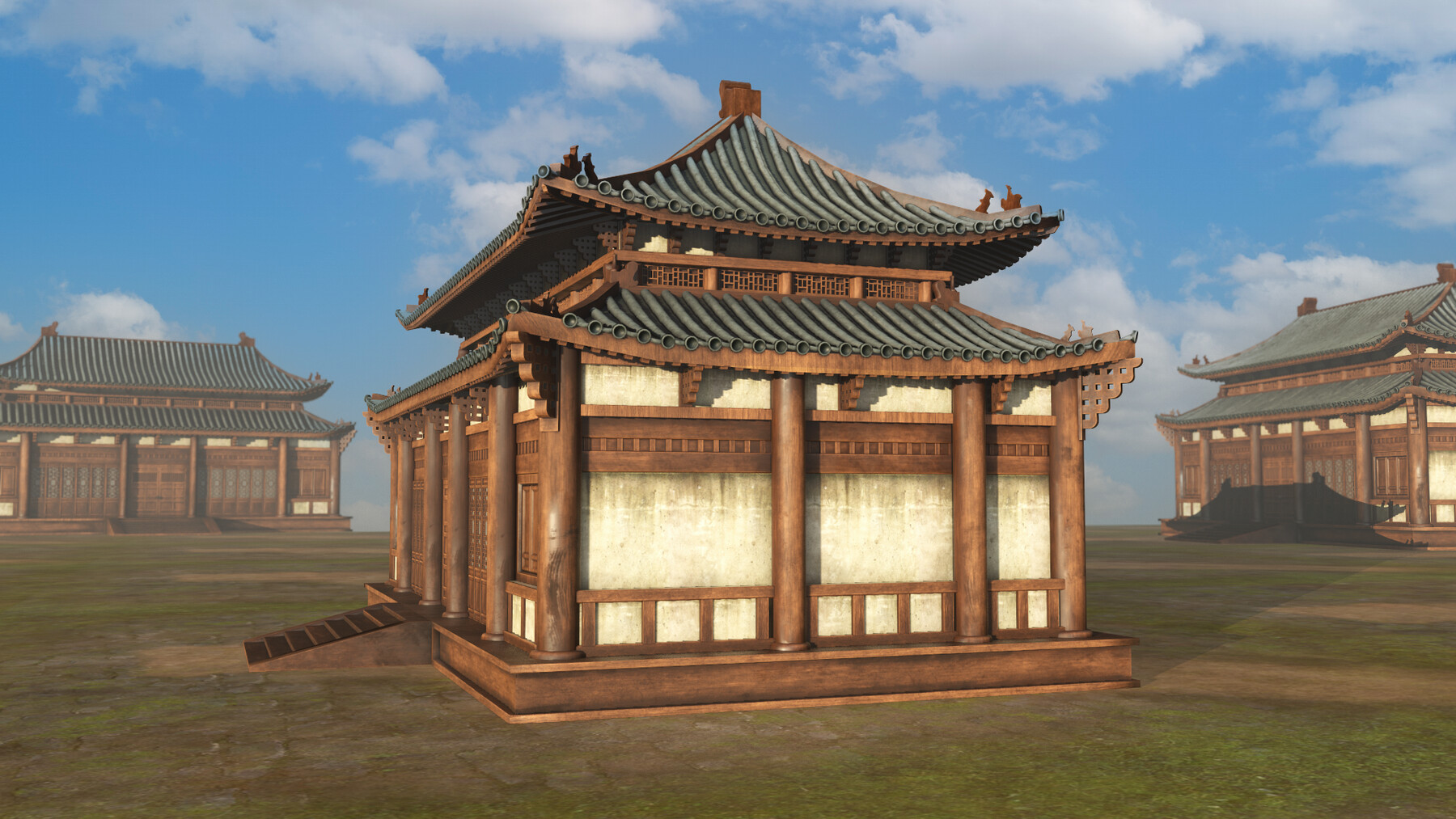 ArtStation - Asian/japanese traditional 3d Building | Game Assets