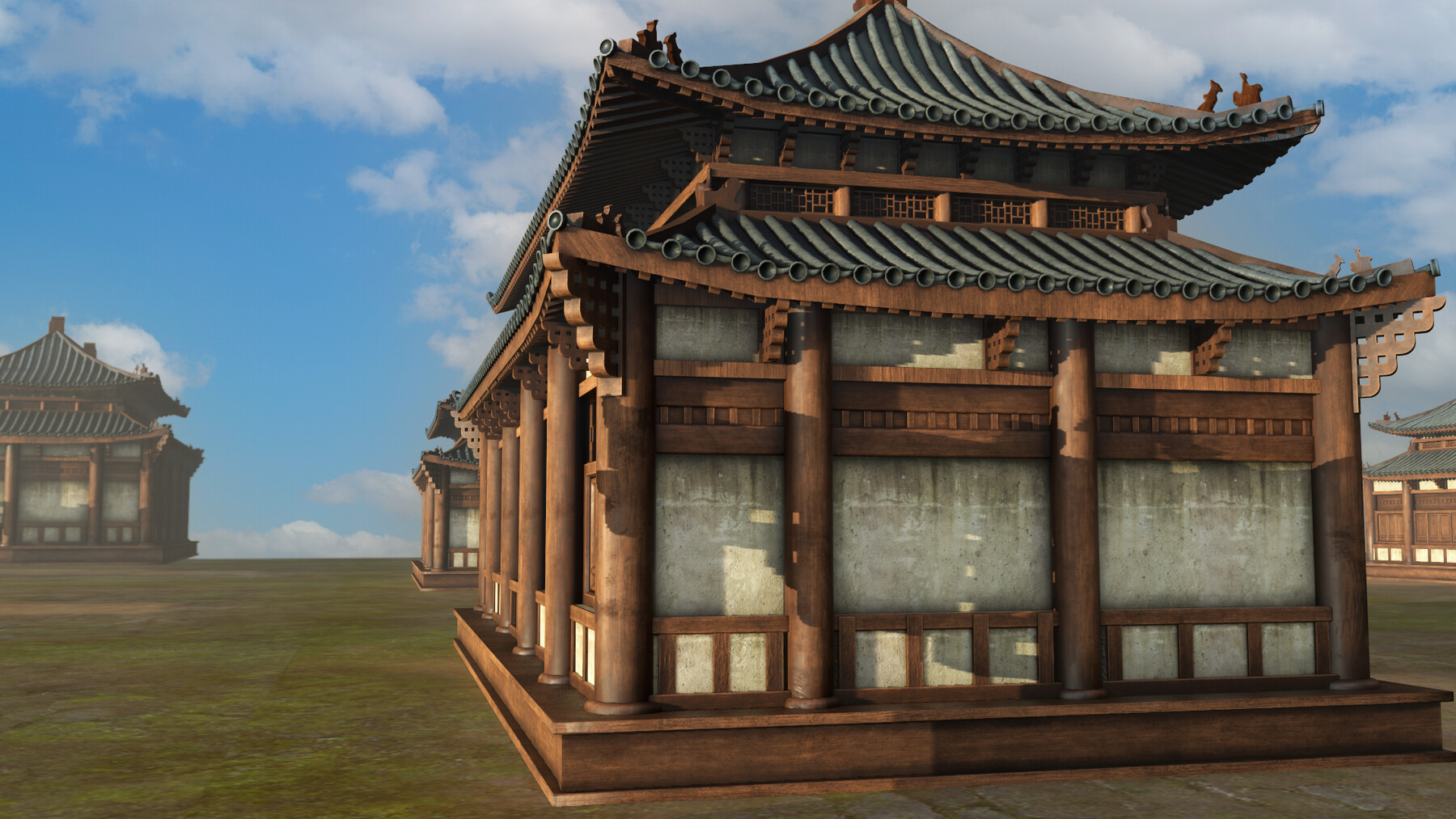 ArtStation - Asian/japanese traditional 3d Building | Game Assets