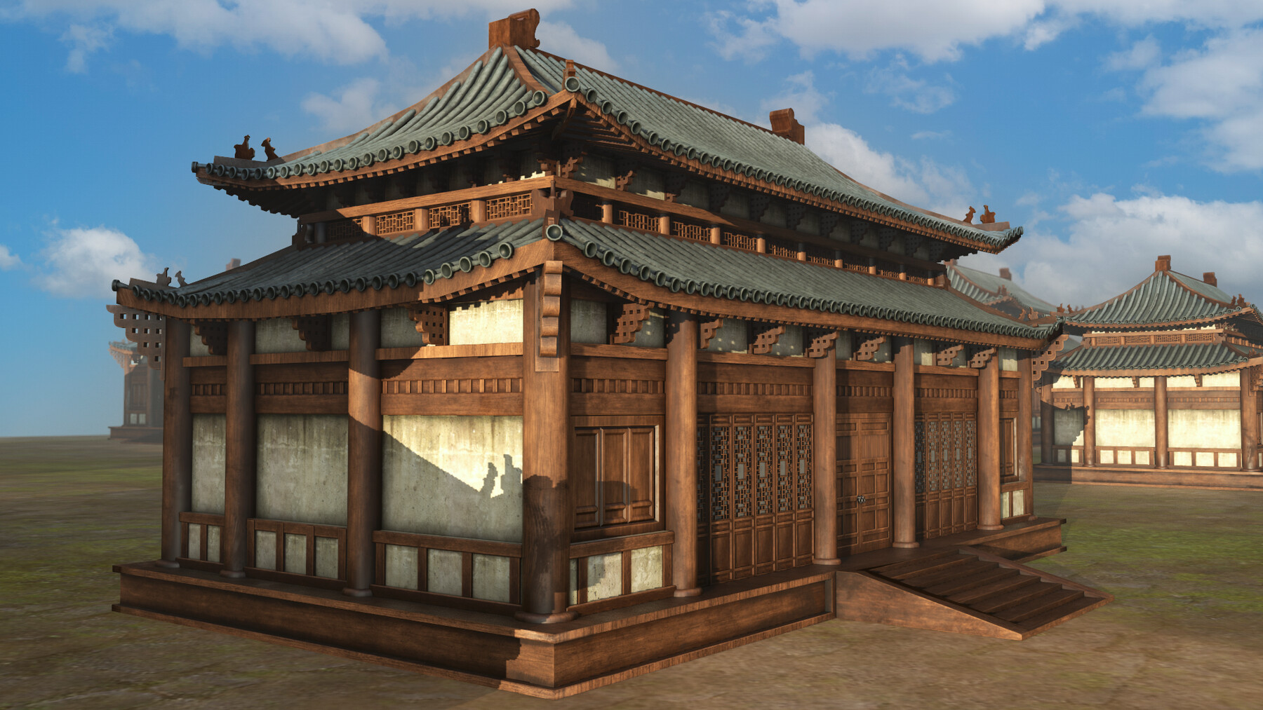 ArtStation - Asian/japanese traditional 3d Building | Game Assets