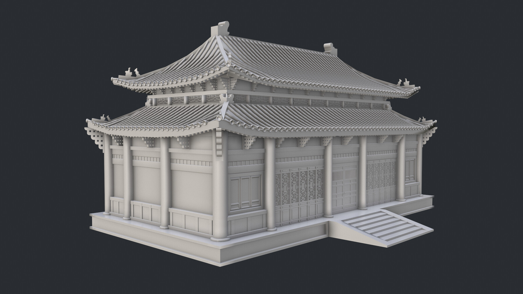 ArtStation - Asian/japanese traditional 3d Building | Game Assets