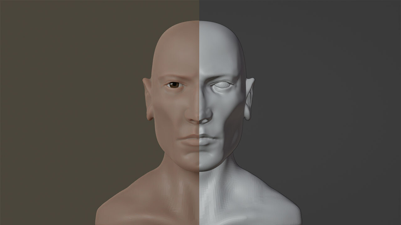 ArtStation - Base Heads - Males - Base Meshes for concept/illustration ...