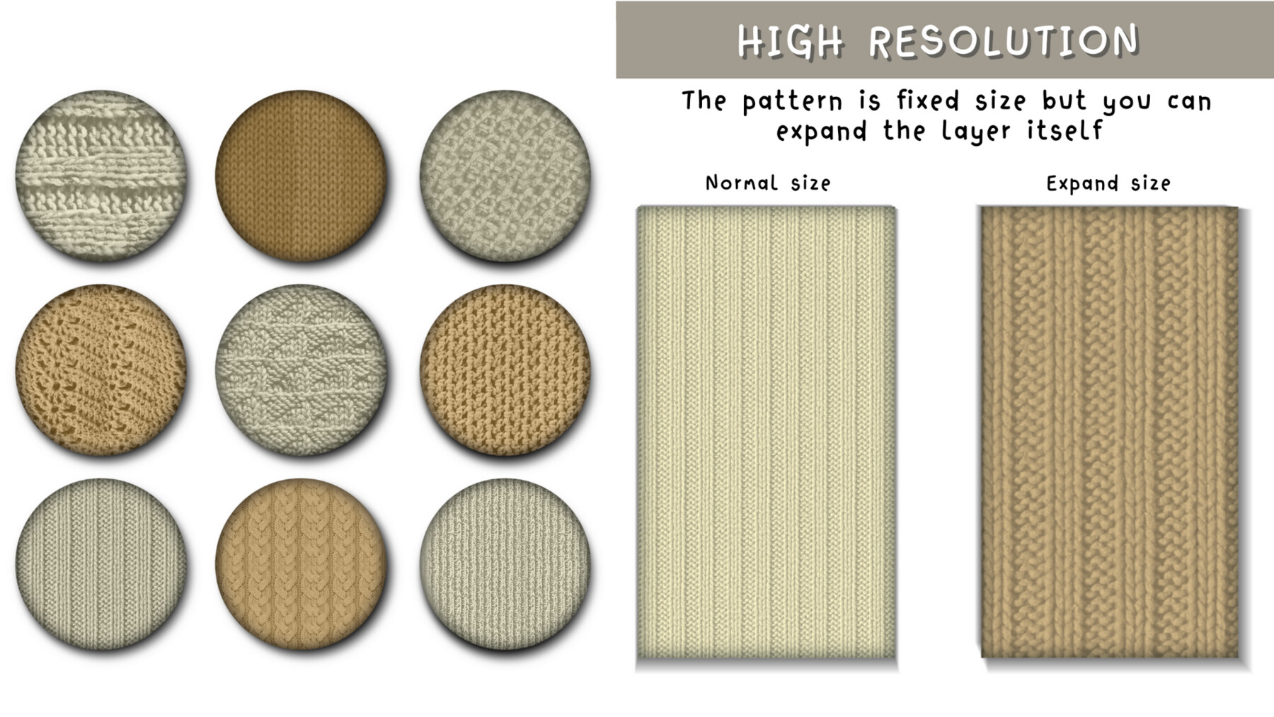 ArtStation - Knitted texture Procreate pattern brushes | ProcreateiBox | Brushes