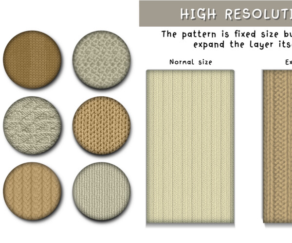 ArtStation - Knitted texture Procreate pattern brushes | ProcreateiBox | Brushes