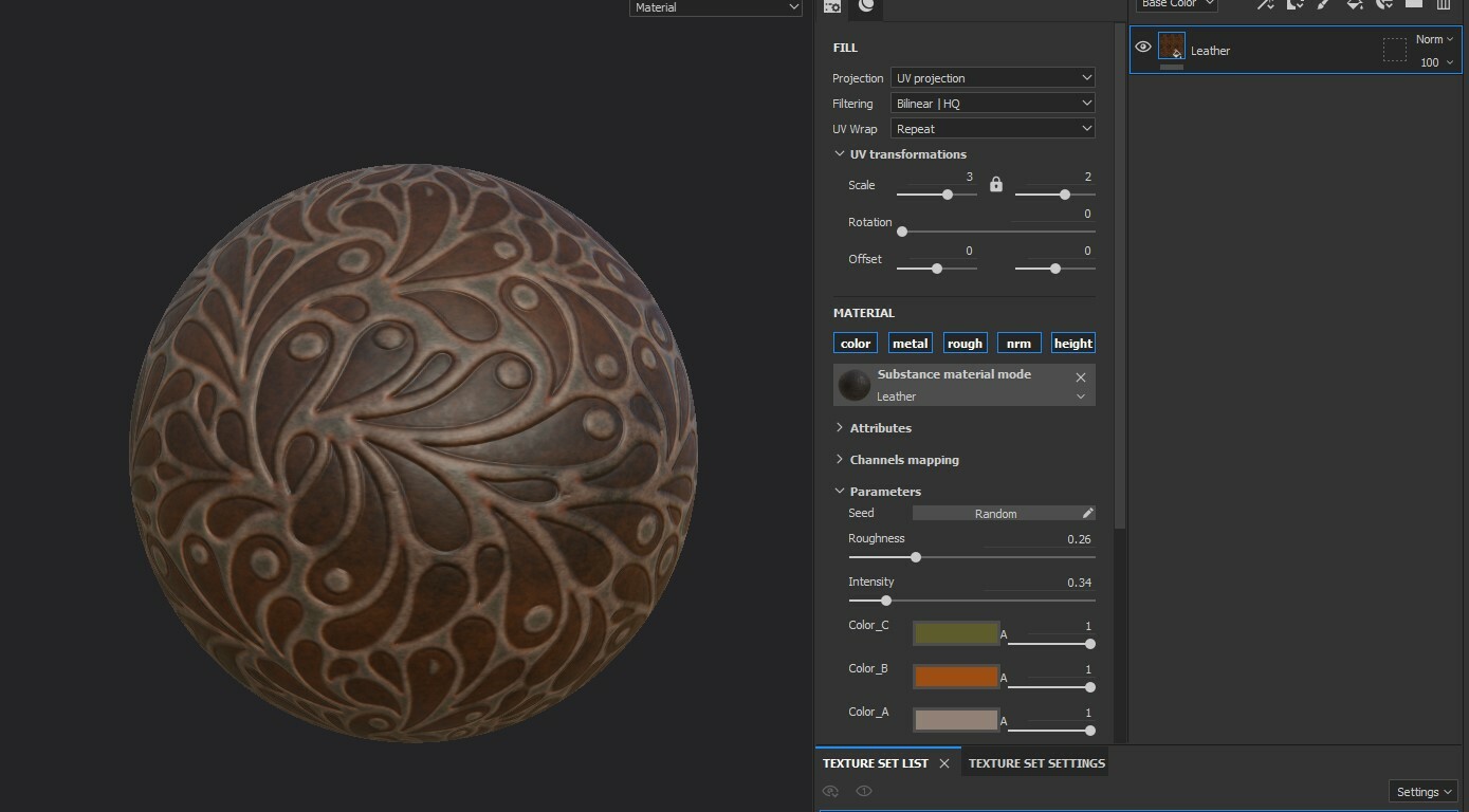 ArtStation - Leather Emboss Material | Resources