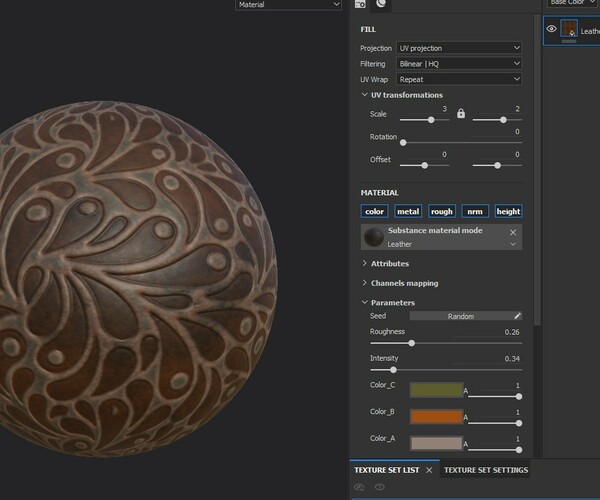 ArtStation - Leather Emboss Material | Resources