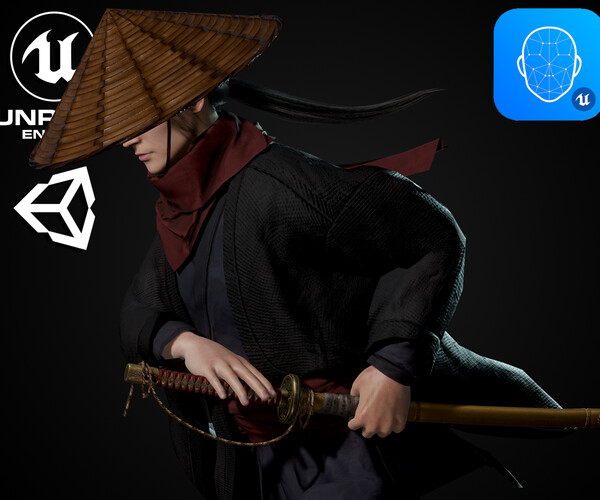 ArtStation - Japanese Warrior - Game Ready | Game Assets