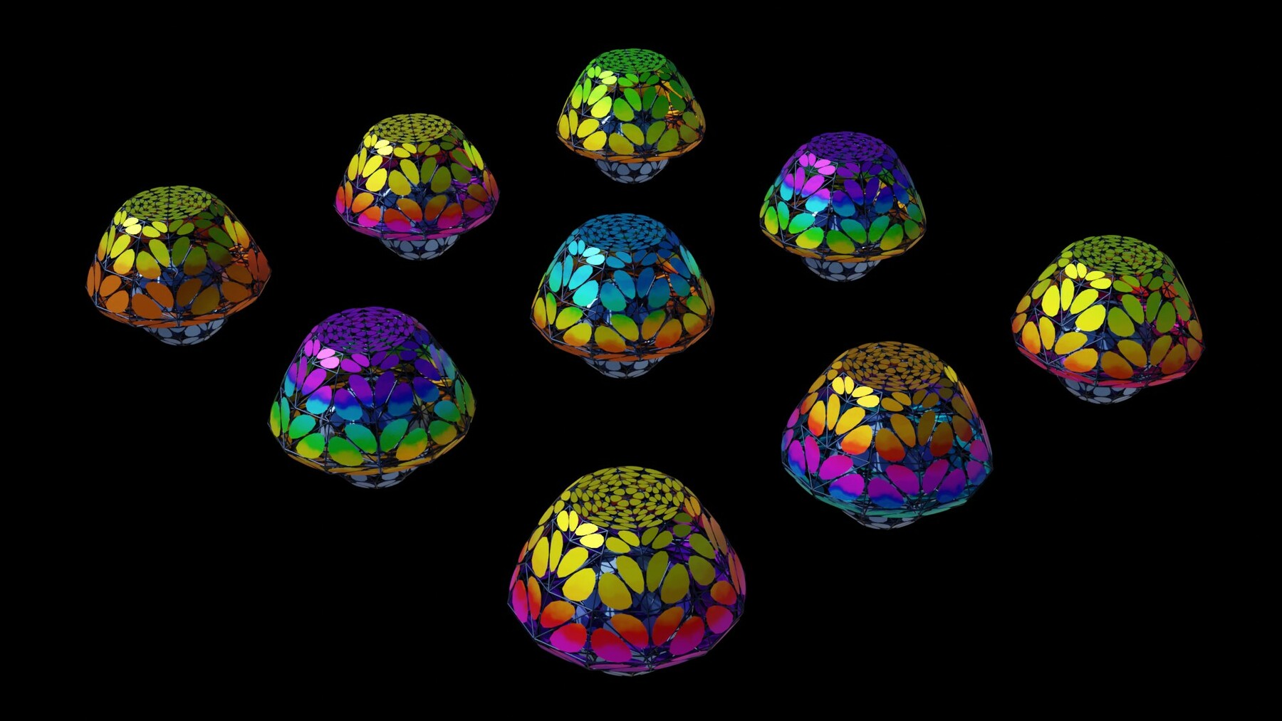 ArtStation - Digital Assets - Random MultiColorized Lamps | Game Assets