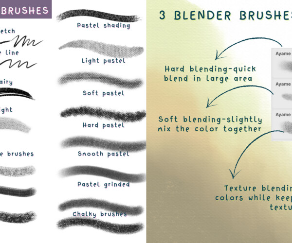 ArtStation - Pastel texture Procreate brushes | ProcreateiBox | Brushes