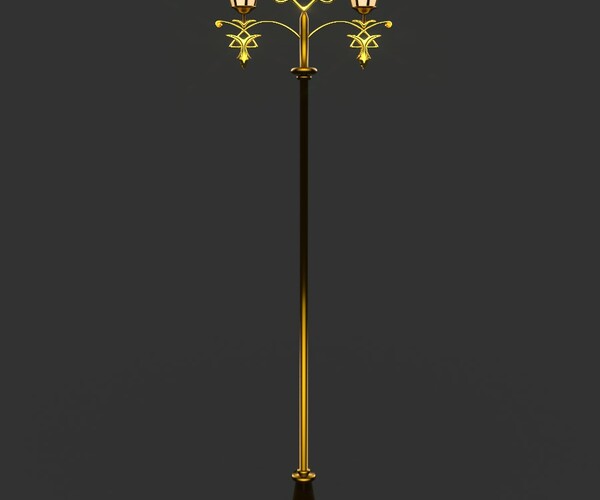 ArtStation - Street Lamp 3 (Golden) | Game Assets