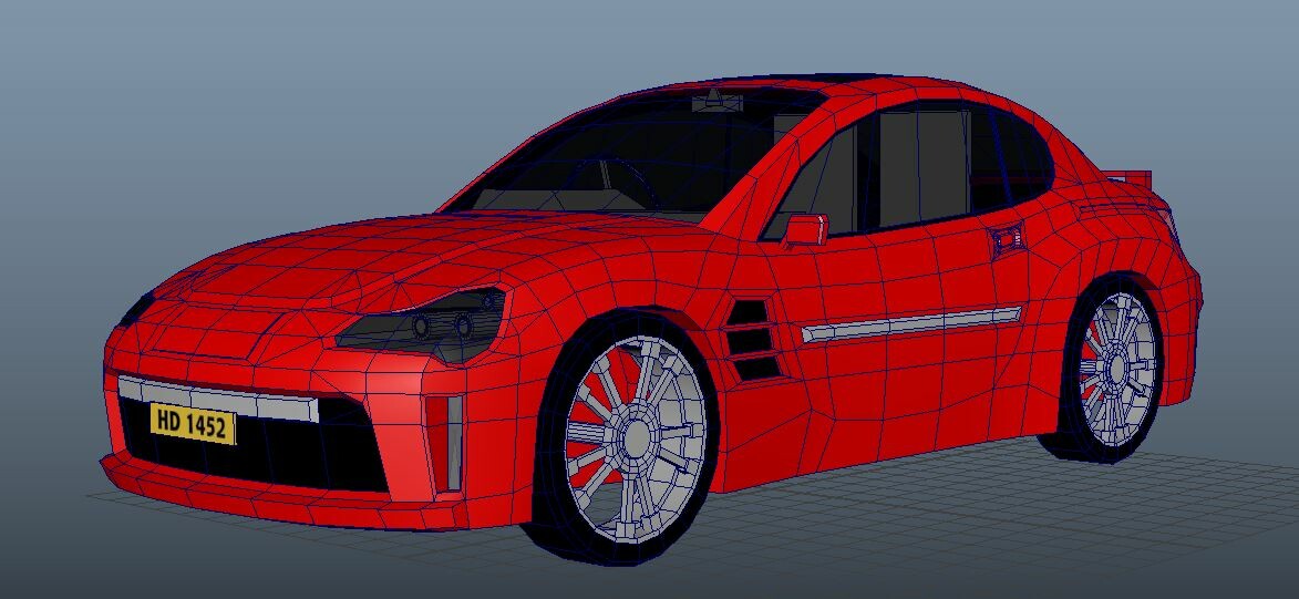 ArtStation - Generic sport car 3d model | Game Assets