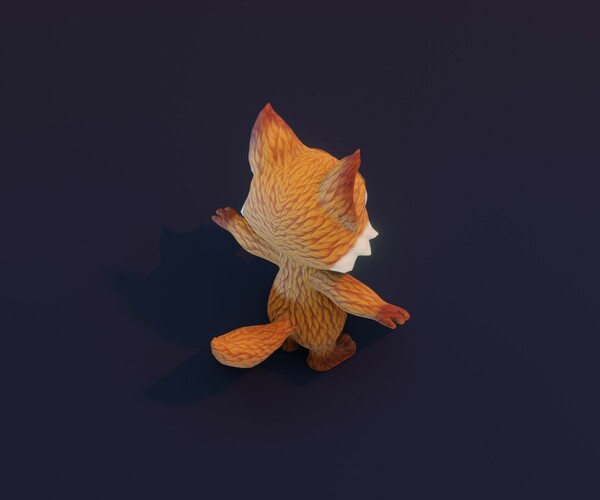 ArtStation - Cartoon Fox Animated 3D Model | Game Assets