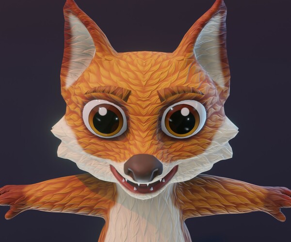 ArtStation - Cartoon Fox Animated 3D Model | Game Assets