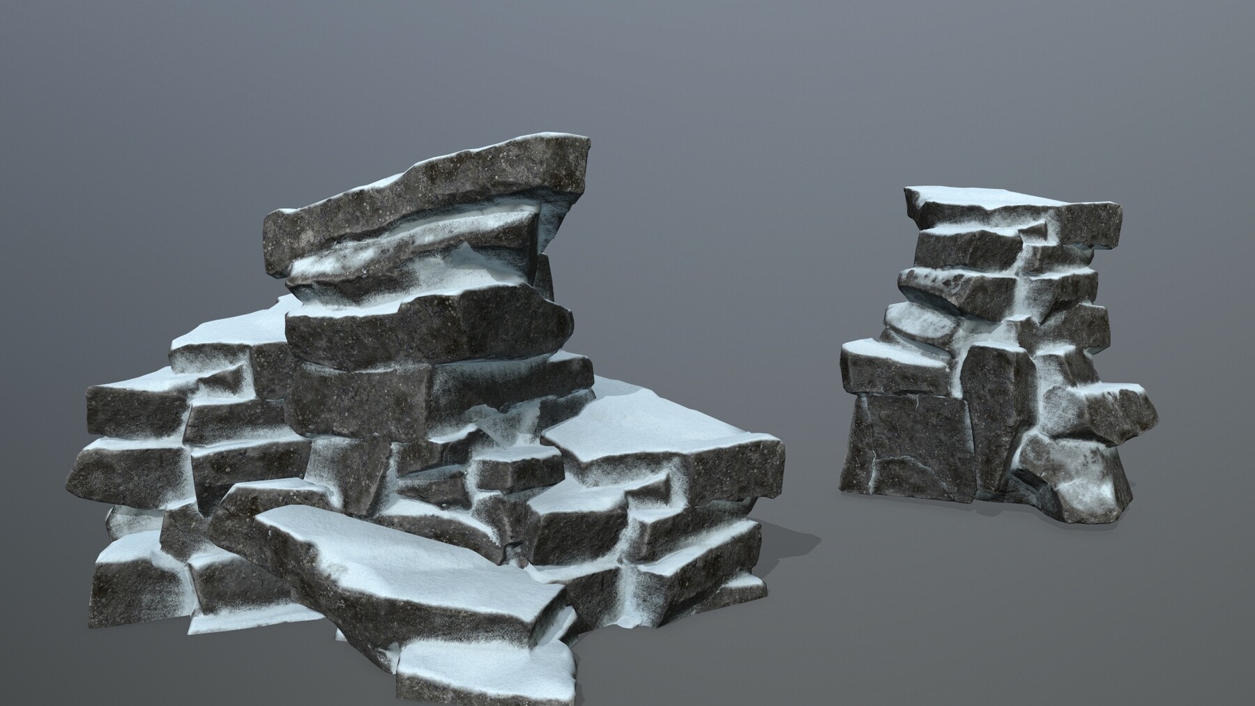 ArtStation - snow rocks | Game Assets