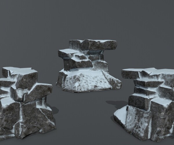 ArtStation - snow rocks | Game Assets