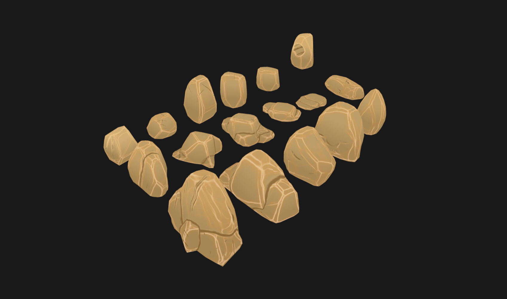 ArtStation - Low poly rocks | Game Assets