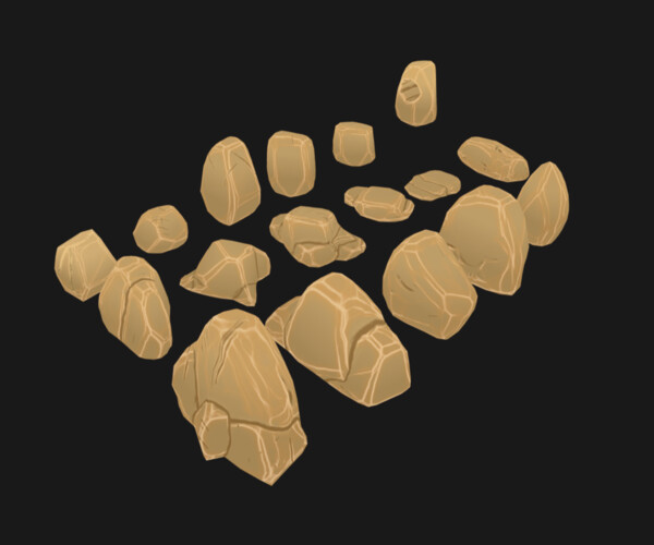 ArtStation - Low poly rocks | Game Assets