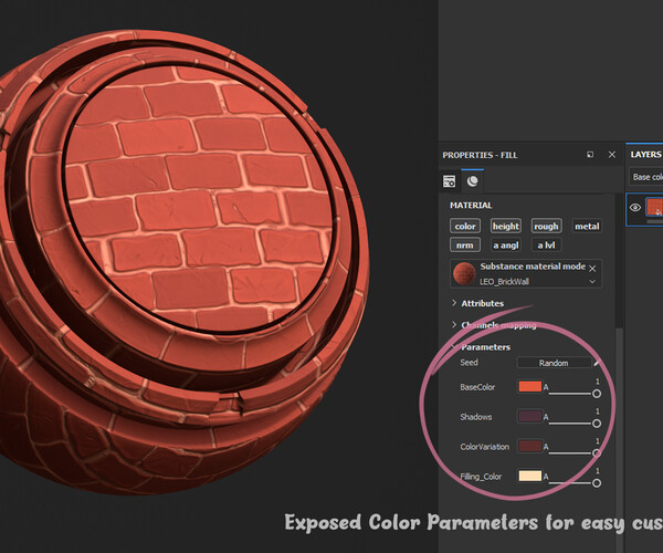 ArtStation - Stylized Wall Material Bundle for Substance Painter ...
