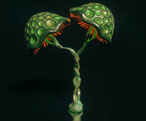 ArtStation - Fantasy plants pack - scifi flower 3D MODEL | Game Assets