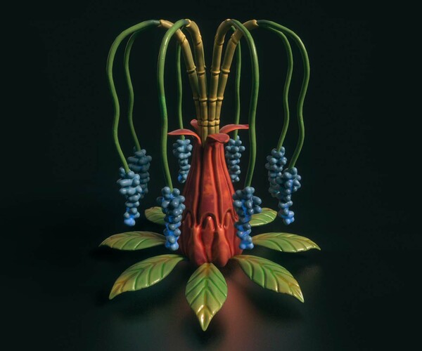 ArtStation - Fantasy plants pack - scifi flower 3D MODEL | Game Assets