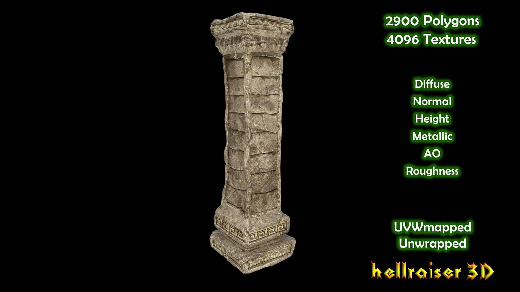 ArtStation - Pillar - Column 2 - PBR - Textured | Game Assets
