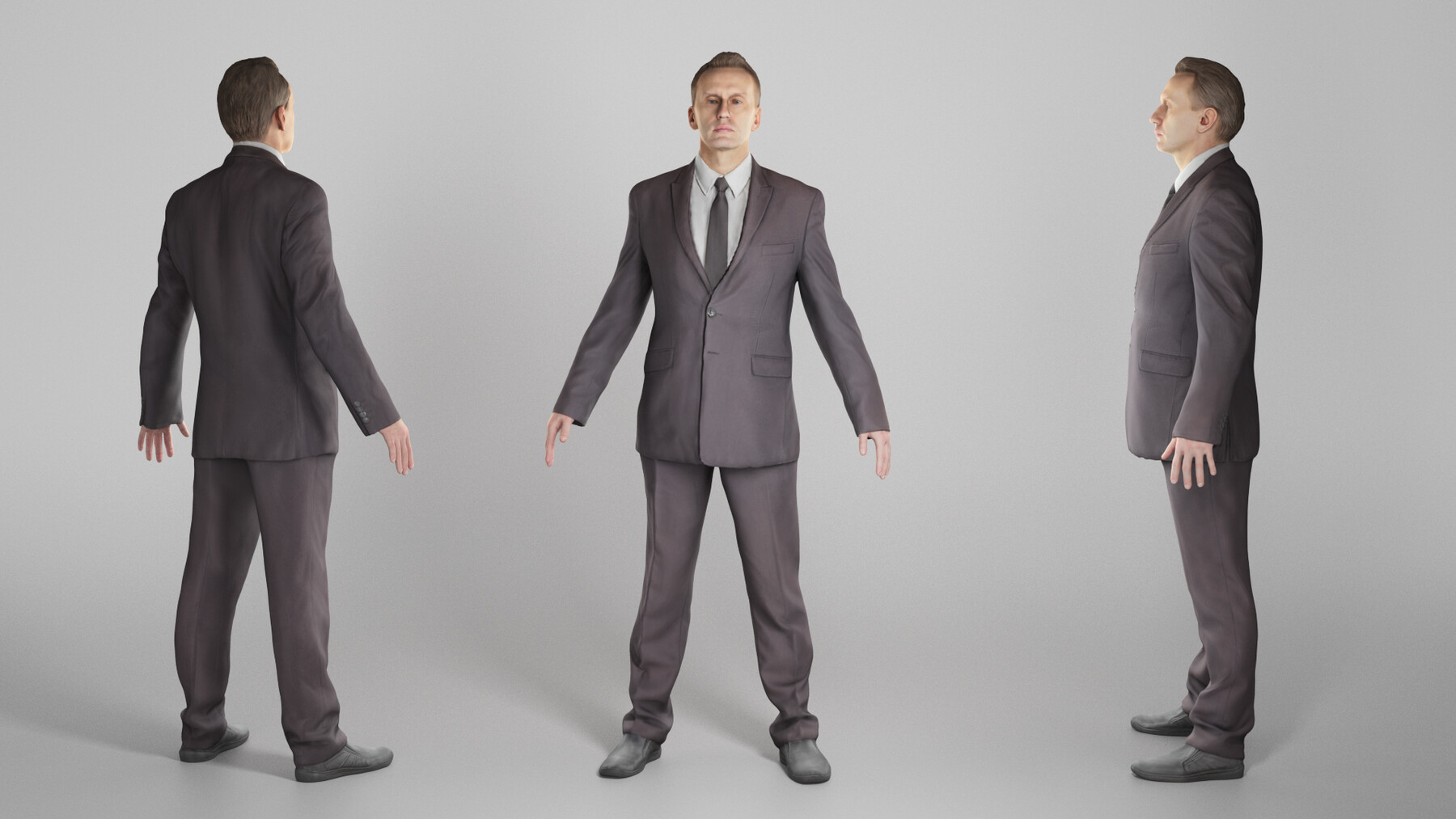 ArtStation - Man in suit ready for animation 354 | Game Assets