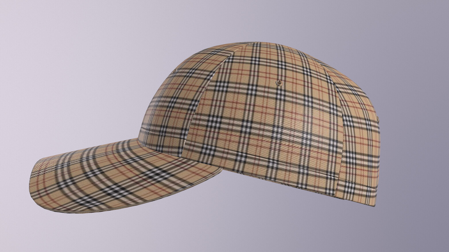 ArtStation - BURBERRY BASEBALL CAP low-poly | Game Assets