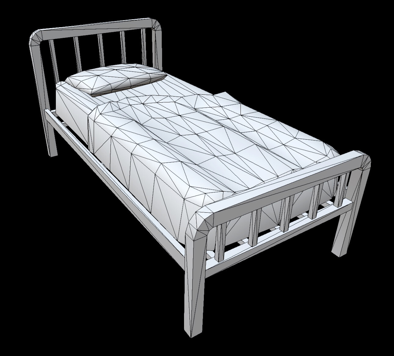 ArtStation - Old Bed - PBR - Textured | Game Assets