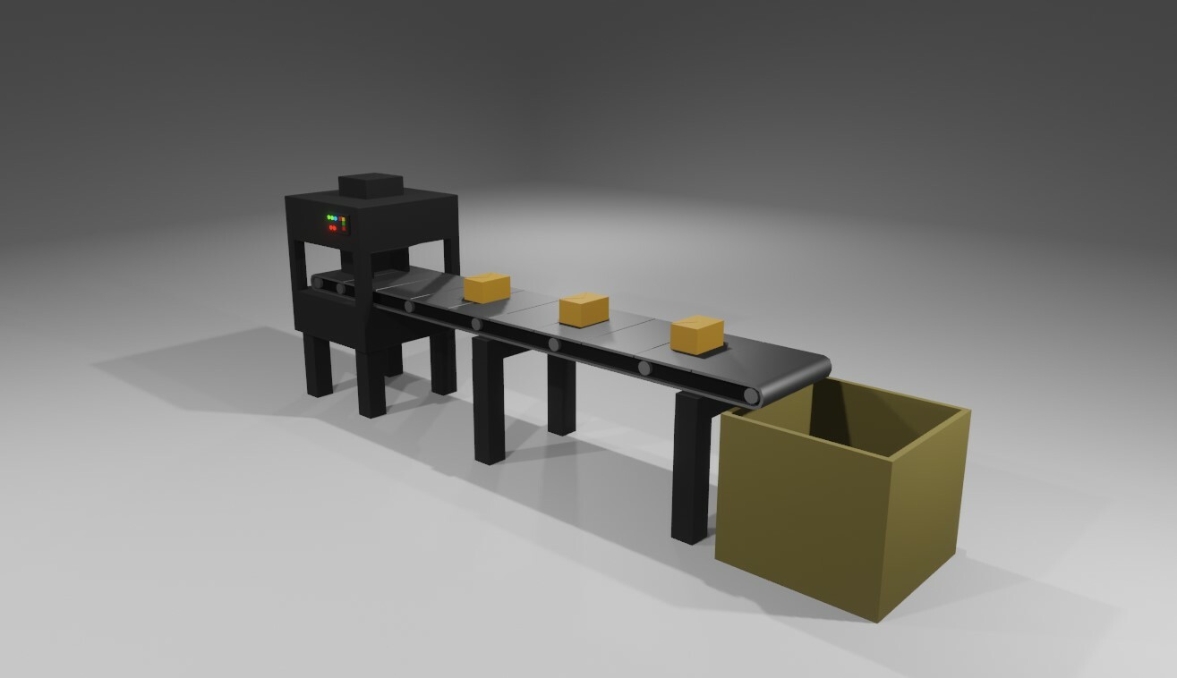 ArtStation - Machine Industrial - Line - Maquina Low-poly 3D model ...