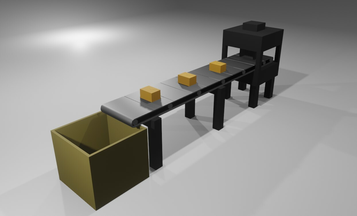 ArtStation - Machine Industrial - Line - Maquina Low-poly 3D model ...